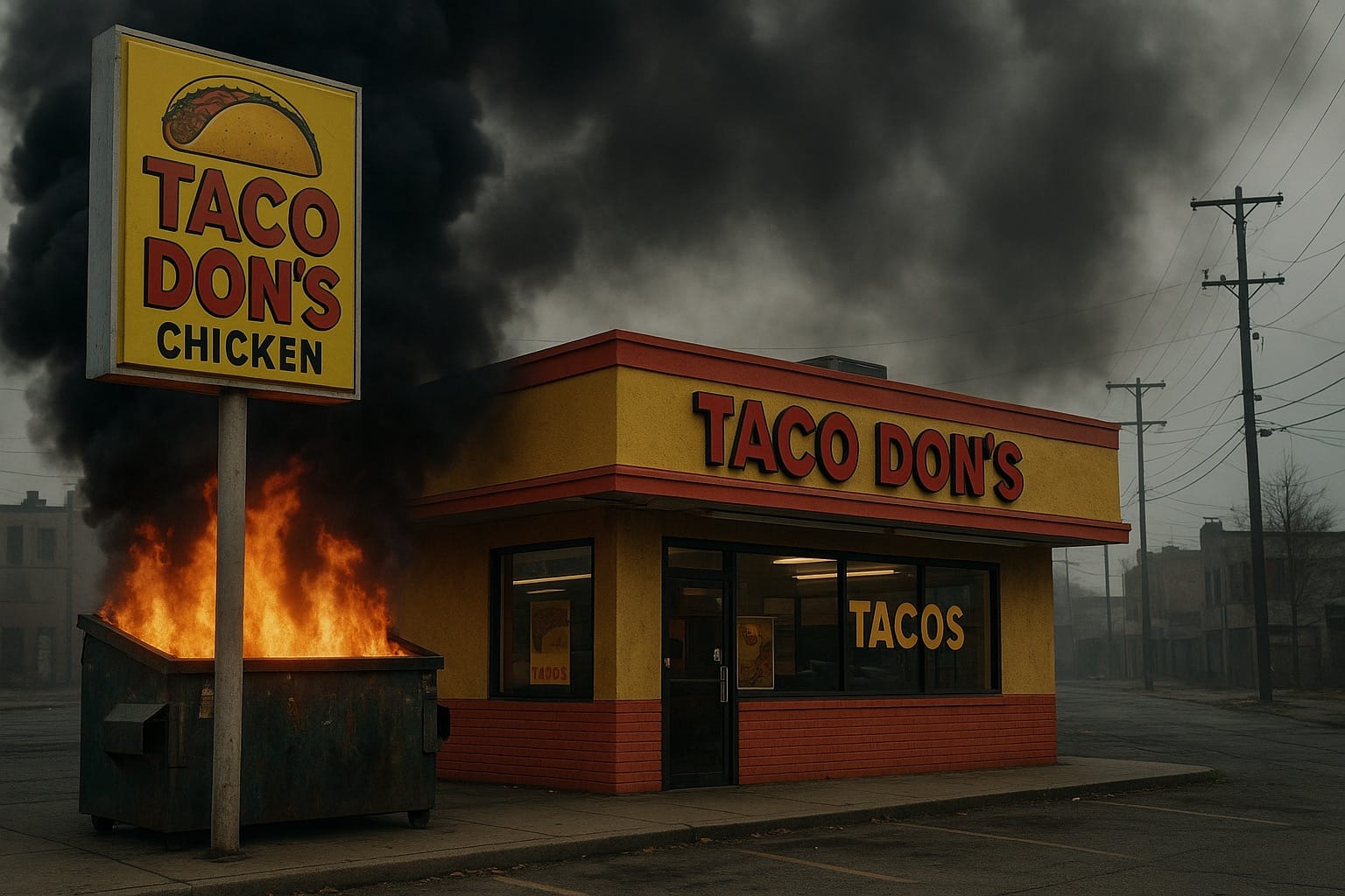 Taco Don's Chicken (Trump always chickens out)